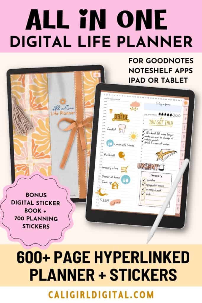 Life Planner Digital Planner Set | Cali Girl Digital