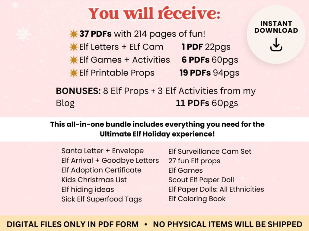 Ultimate Christmas Elf Holiday Bundle | Cali Girl Digital