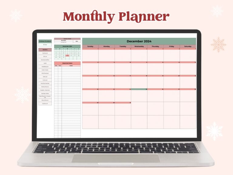 Ultimate Christmas Budget And Planner Spreadsheets | Cali Girl Digital