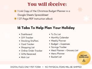 Ultimate Christmas Budget And Planner Spreadsheets | Cali Girl Digital