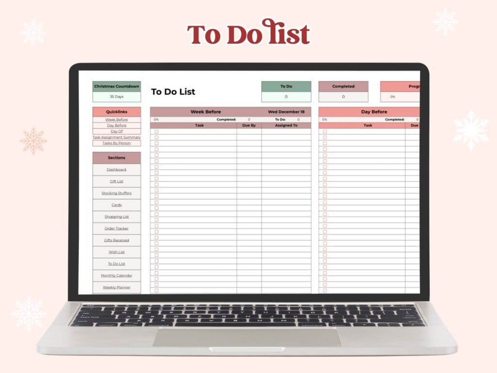 Ultimate Christmas Budget And Planner Spreadsheets | Cali Girl Digital