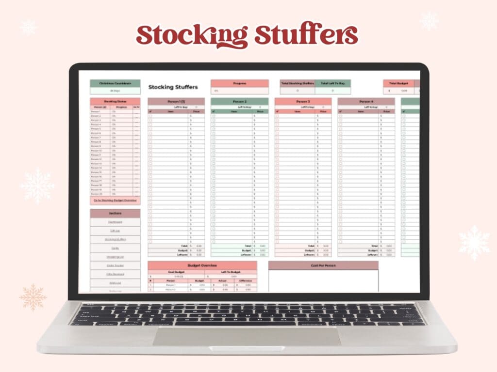 Ultimate Christmas Budget And Planner Spreadsheets | Cali Girl Digital