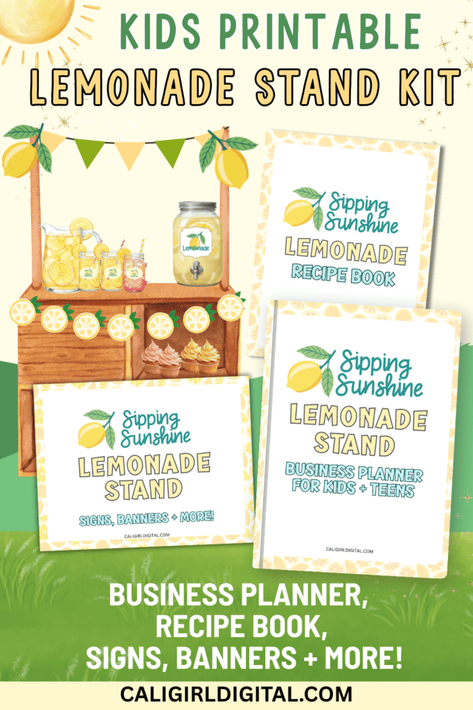 Kids Lemonade Stand Kit | Cali Girl Digital