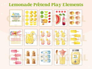 Kids Lemonade Stand Pretend Play Set | Cali Girl Digital