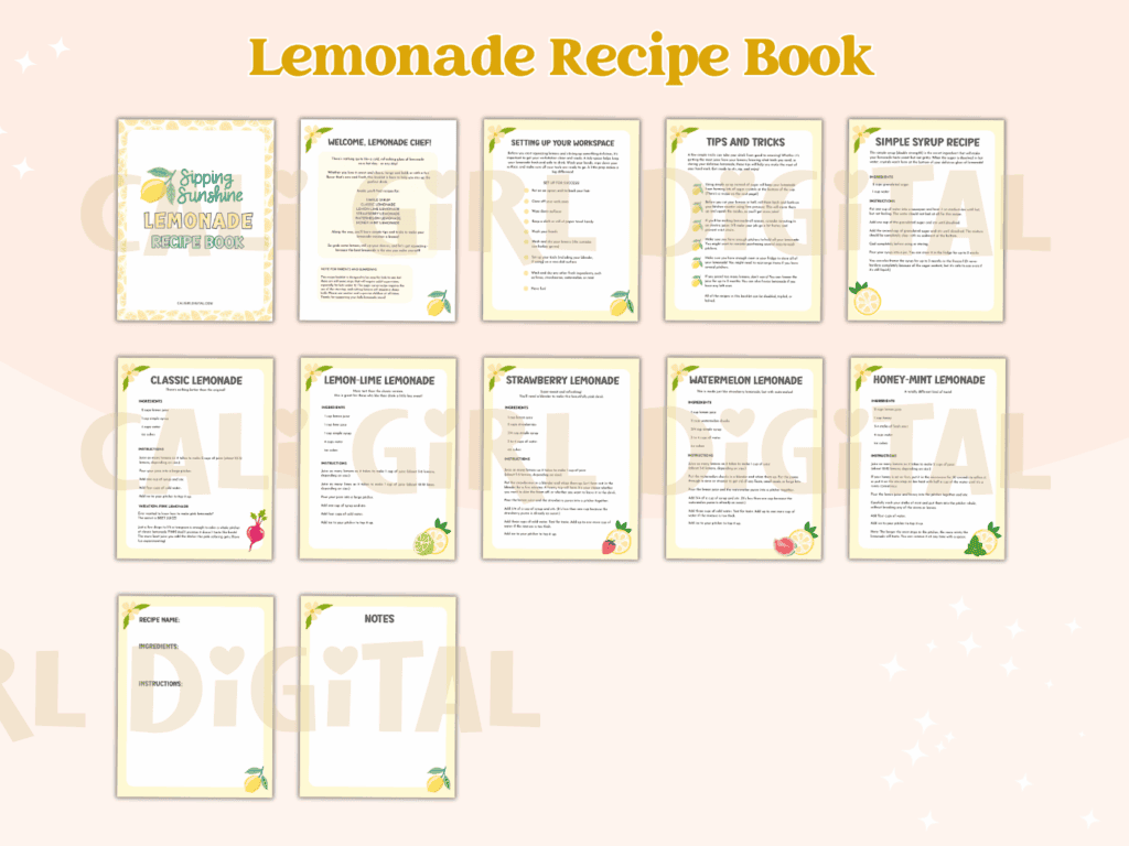 Kids Lemonade Stand Kit | Cali Girl Digital