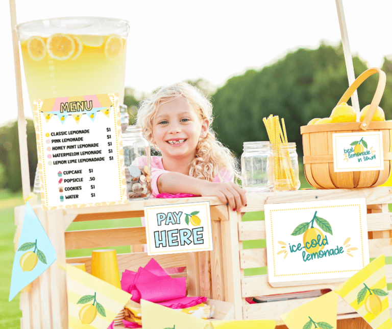 Kids Lemonade Stand Kit | Cali Girl Digital