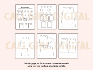 Build A Sandcastle Paper Craft Printable | Cali Girl Digital
