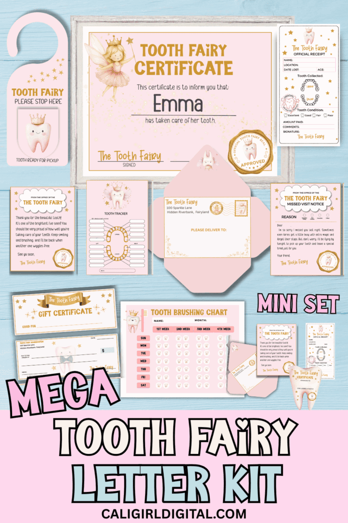 Editable Tooth Fairy Letter Kit | Cali Girl Digital